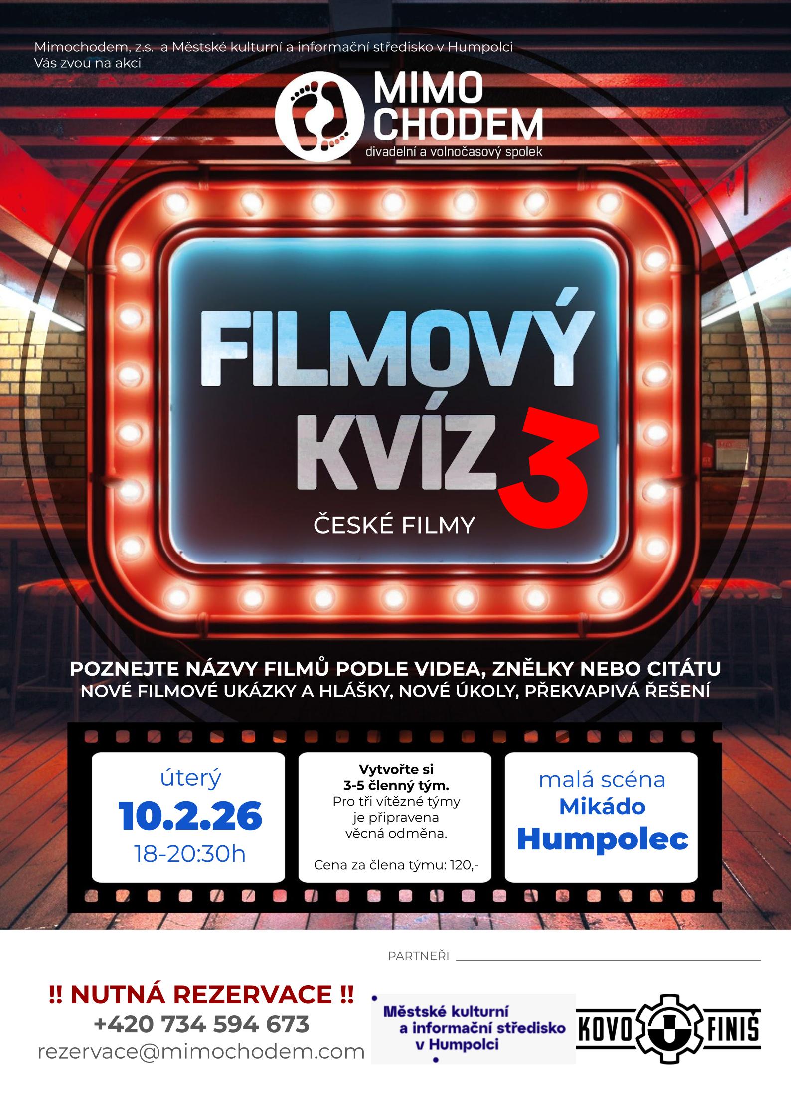 Filmový kvíz 3 | Město Humpolec